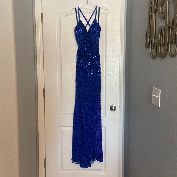 Primavera Couture | Dresses | Royal Blue Sequence Prom Dress | Poshmark